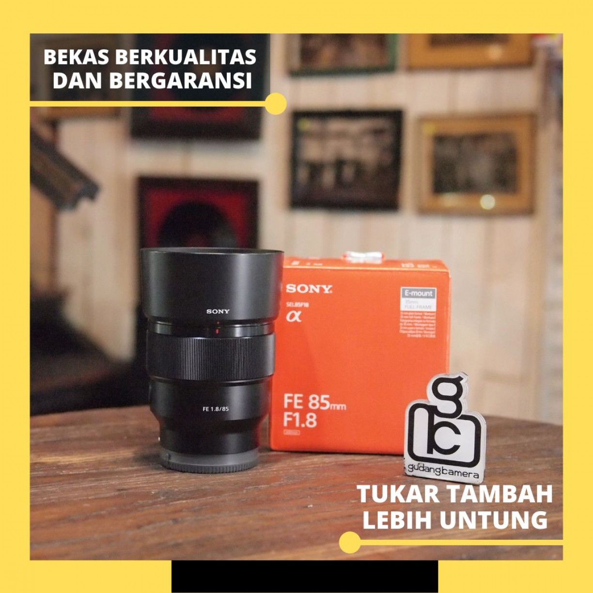 Jual Lensa Fix Sony FE 85mm F1.8 FullFrame - GOOD CONDITION - 3731 murah - Gudang Kamera